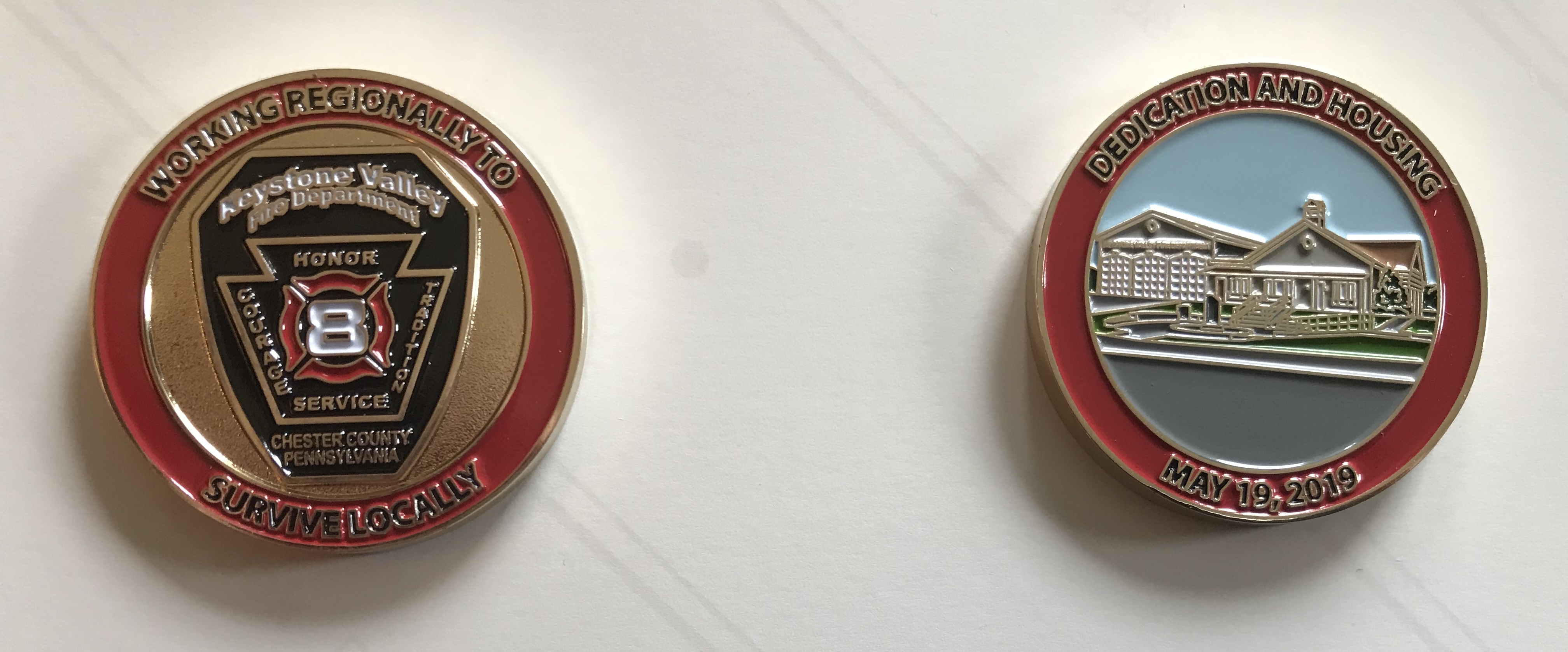 2019 KVFD Building Dedication and Housing Challenge Coins - Keystone ...