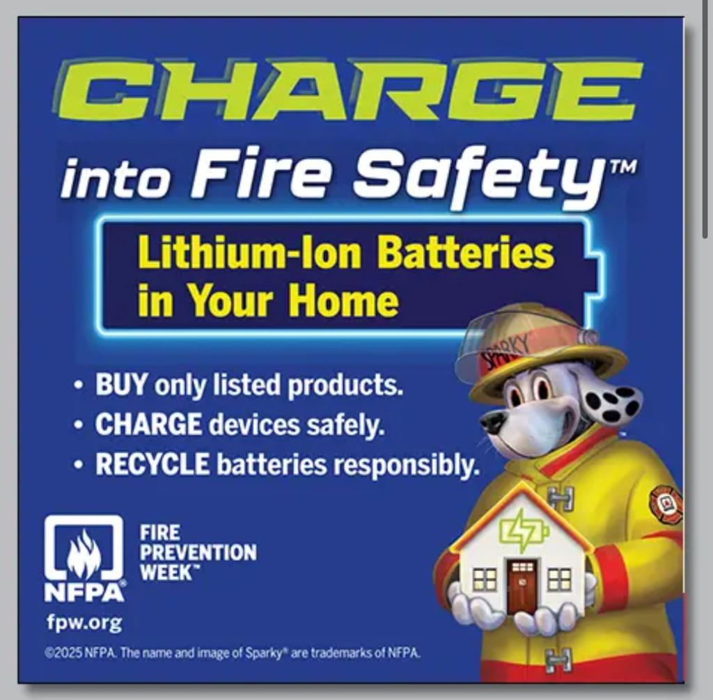 Fire Prevention 2025 - This year’s Fire Prevention Week theme, “Charge ...